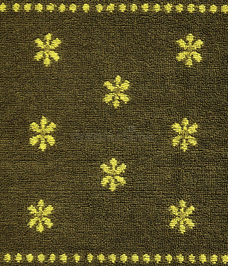 Cotton Fabric Texture -Khaki with Yellow Patterns Stock Photo - Image ...