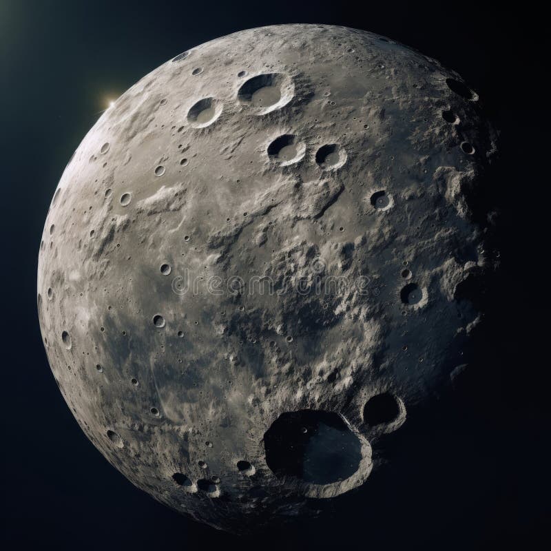 High-resolution Close-up of Lunar Surface Showcasing Craters and Rugged ...