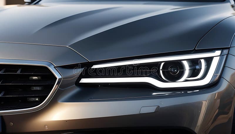 Sleek and Stylish Headlight of a Modern Luxury Vehicle Stock ...