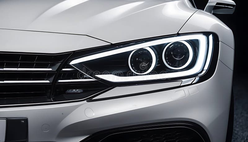 Sleek and Stylish Headlight of a Modern Luxury Vehicle Stock ...