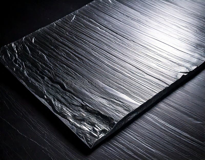 High-Resolution Close-Up of Polished Zirconium Surface with Dark Silver ...