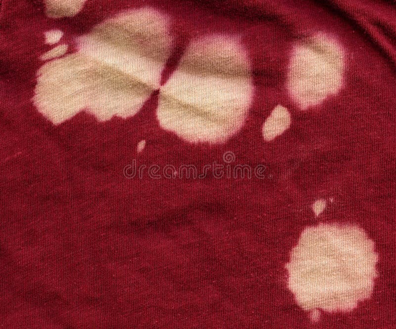 Cotton Fabric Texture - Red with Bleach Stains Stock Image - Image of ...