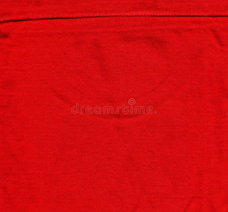Cotton Fabric Texture - Red with Seam Stock Image - Image of bright ...