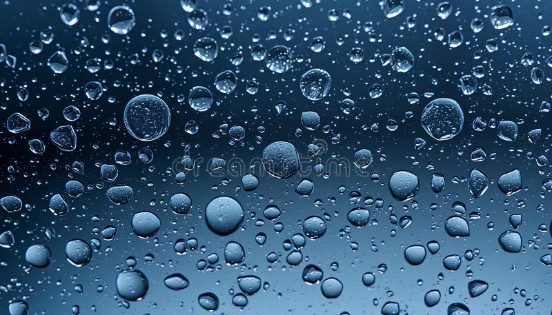 High-resolution Close-up of Water Droplets Forming Patterns on Glass ...