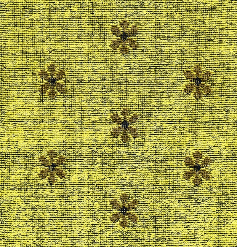 Cotton Fabric Texture -Yellow with Khaki Patterns XXXXL Stock Image ...