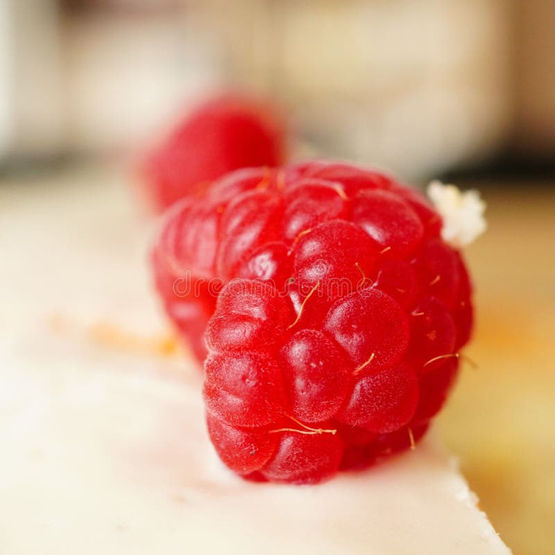 High-resolution Closeup Image of a Bright Red Ripe Raspberry Stock ...