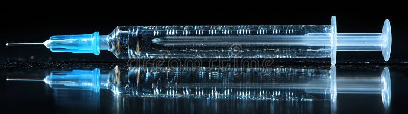 A High-resolution, Closeup Image of a Syringe with a Needle Inserted ...