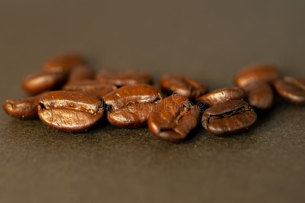 High Resolution of Coffee Grains on a Table Stock Photo - Image of ...