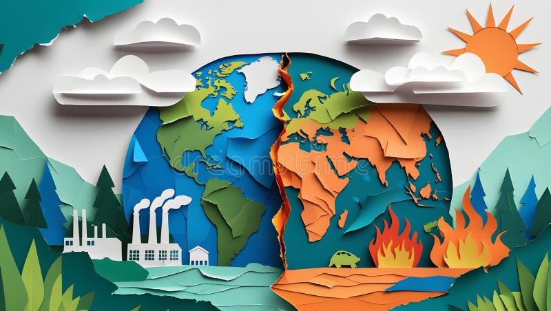 High-resolution Conceptual Illustration of Planet Earth Suffering from ...