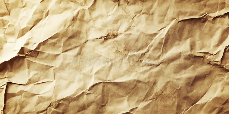 High-Resolution Crumpled Paper Texture: Brown Background Image Stock ...