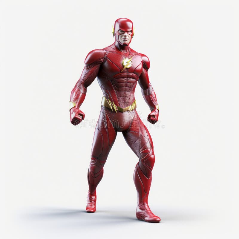 High-resolution 3d Flash Character Model in Technological Design Stock ...
