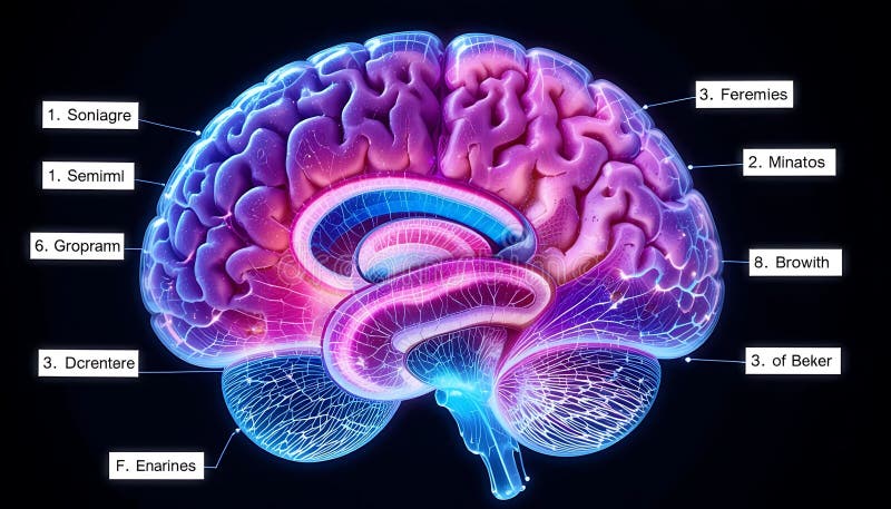 High-Resolution 3D Model of Human Brain Anatomy with Detailed Lobes and ...