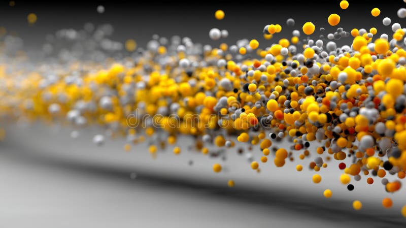 A High-resolution 3D Motion Graphic Featuring a Left-to-right Stream of ...