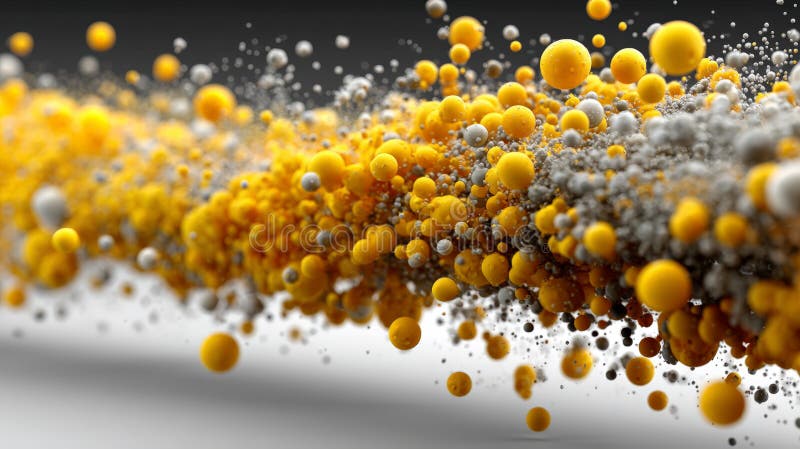 A High-resolution 3D Motion Graphic Featuring a Left-to-right Stream of ...