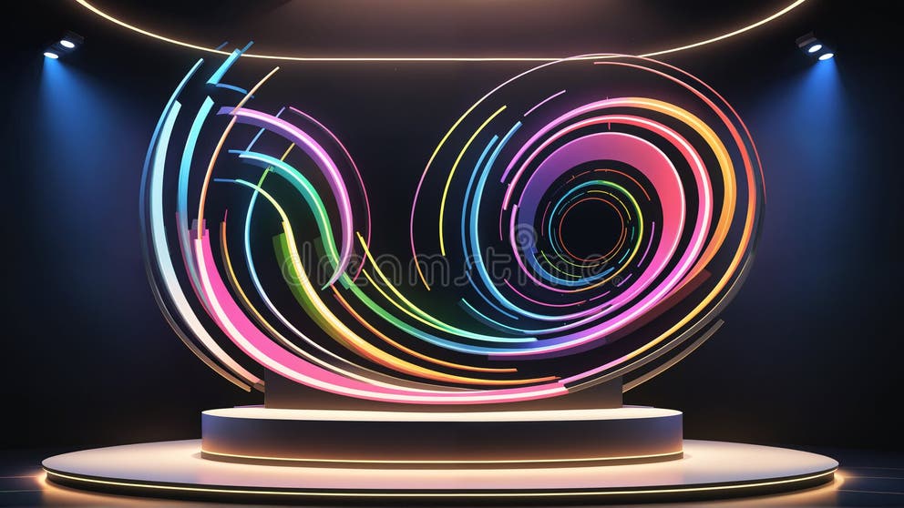 High-Resolution 3D Product Showcase Backdrop in Display Stage Stock ...