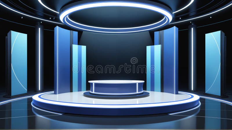 High-Resolution 3D Product Showcase Backdrop in Display Stage Stock ...