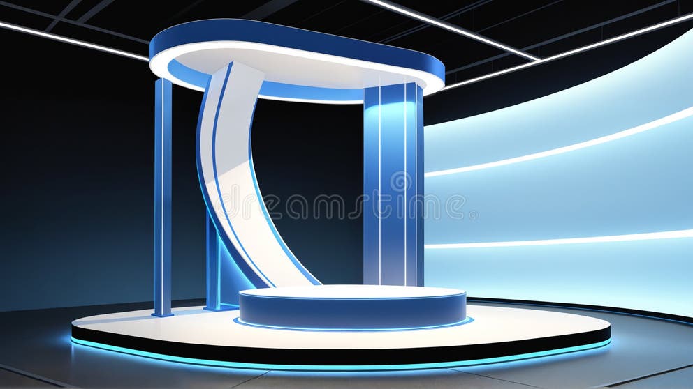High-Resolution 3D Product Showcase Backdrop in Display Stage Stock ...