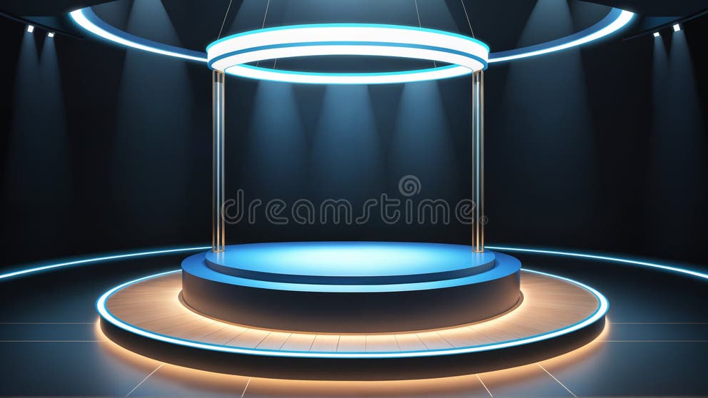 High-Resolution 3D Product Showcase Backdrop in Display Stage Stock ...