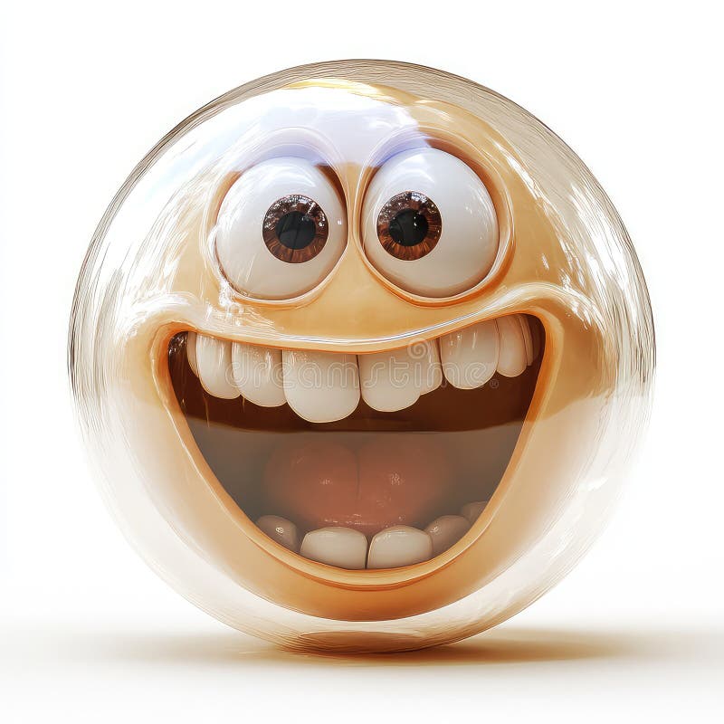 High-Resolution 3D Render of a Hilarious Cartoon Face with Exaggerated ...