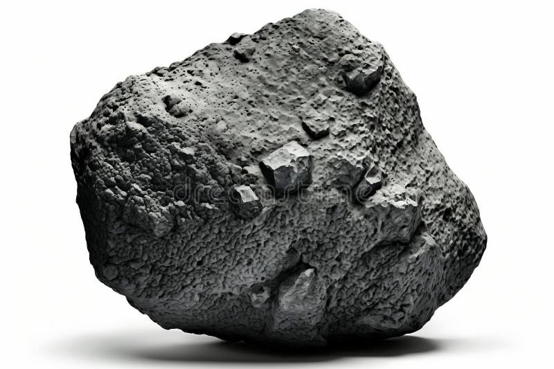 High-Resolution 3D Render of an Isolated Asteroid on Transparent ...