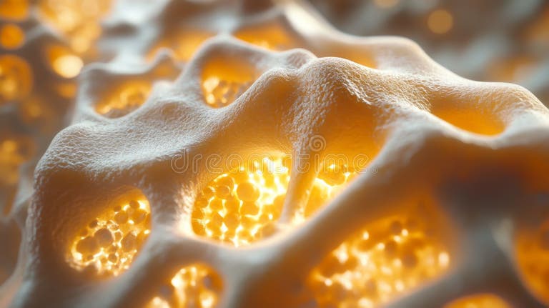 High Resolution 3D Render of Osteoblasts Forming New Bone Tissue Stock ...