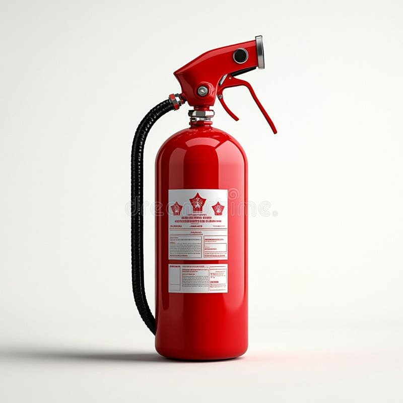 Red Fire Extinguisher Safety Equipment Realistic 3D Model High ...
