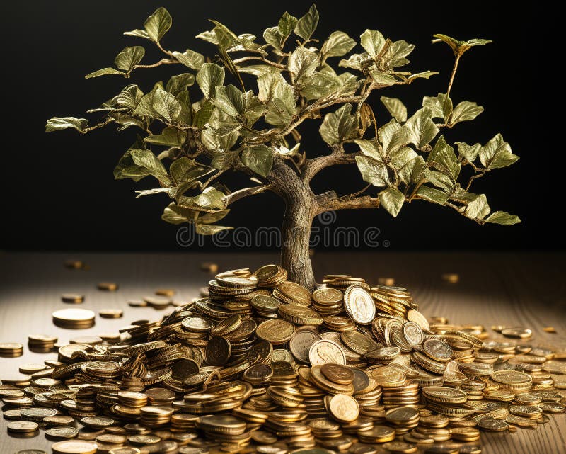 This is a High-resolution 3d Render of a Rooted Tree with a Thick Stock ...