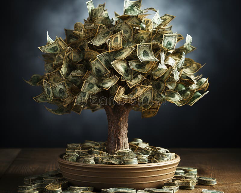 This is a High-resolution 3d Render of a Rooted Tree with a Thick Stock ...