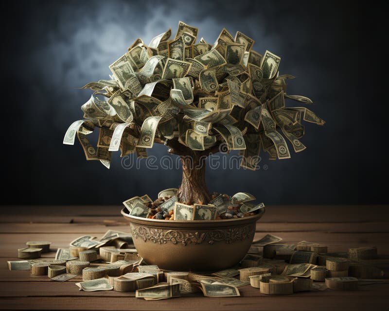 This is a High-resolution 3d Render of a Rooted Tree with a Thick Stock ...