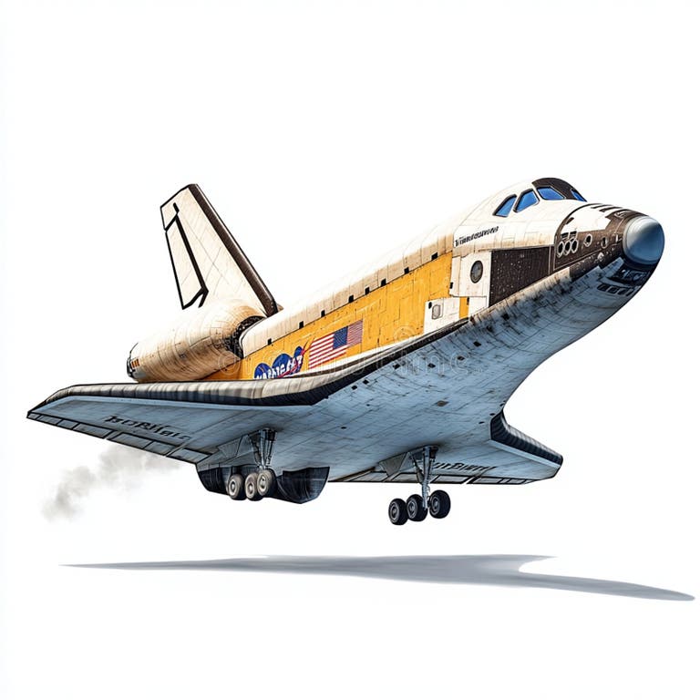 Space Shuttle Atlantis Landing Detailed 3D Render High Resolution Image ...