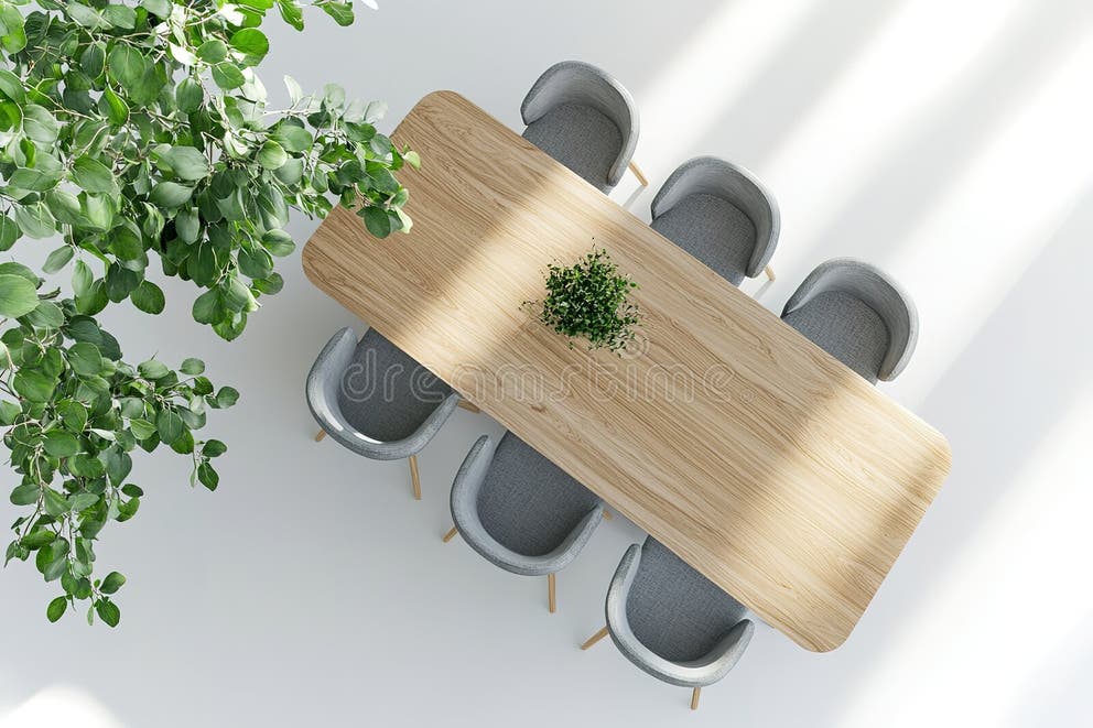 Rustic Elegance: a 3D Render of a Solid Oak Rectangular Dining Table ...