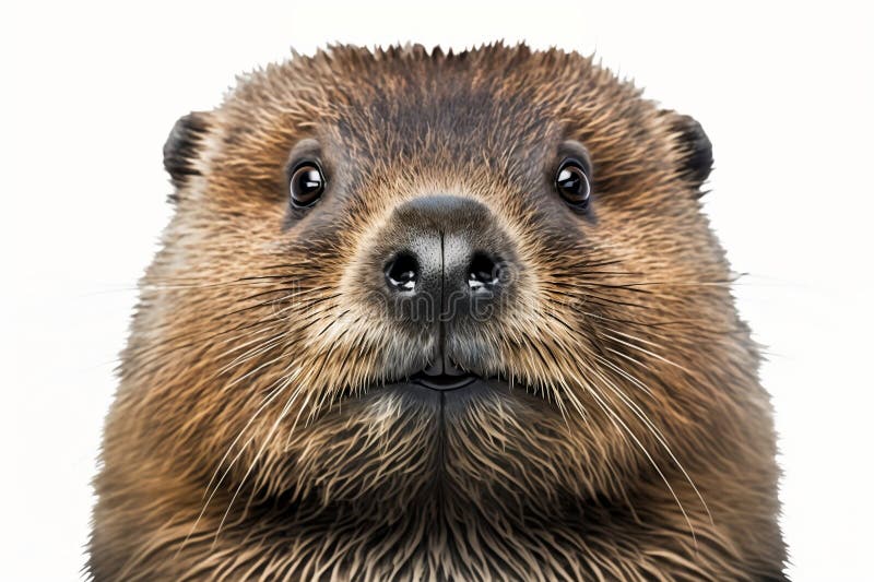 High-Resolution 3D Rendering of a Beaver S Face on a Transparent ...