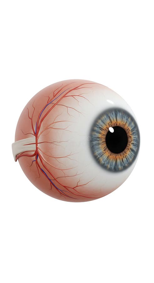 Detailed 3D Render of a Human Eye: Anatomy, Vessels, and Iris Texture ...