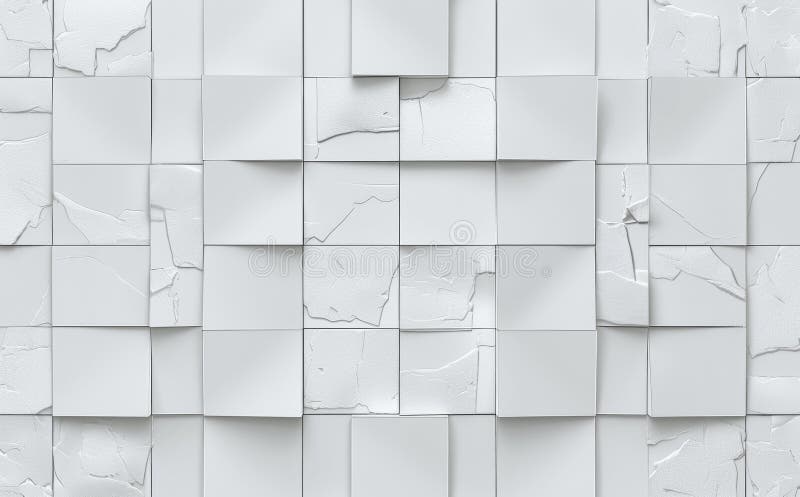 High Resolution 3D Rendering of White Blank Business Cards in a Grid ...