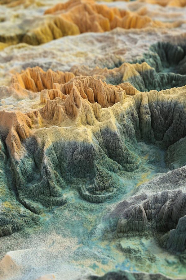 High-resolution 3D Satellite Map of a Coastal Escarpment Showcasing ...