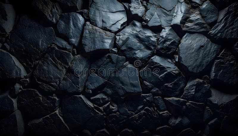 High-resolution Dark Stone Surface with Aged Cracks and Dramatic ...