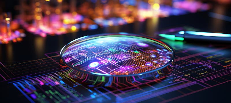 High Resolution Data Analysis and Seo Concept with Magnifier, Charts ...