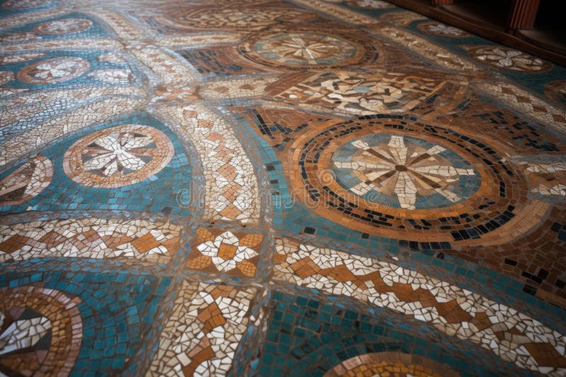High-resolution Detail of Intricate Mosaic Tile Floor Stock ...