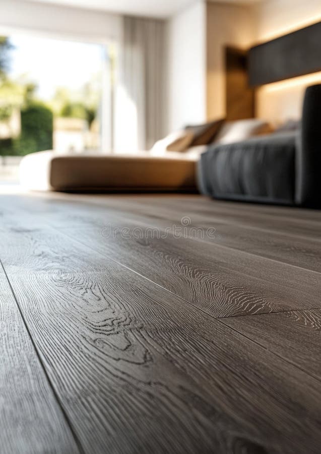 High-Resolution Detail of Modern Wood Floor with Greyish Tone ...