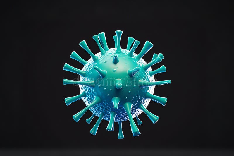 Microscopic View of 3D Virus Particles in a Scientific Design Stock ...