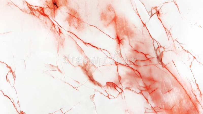 Detailed Red and White Marble Texture with Natural Veins and Patterns ...