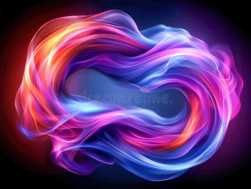 Abstract Electric Loop Design with Vibrant Hues a Dynamic Energy ...