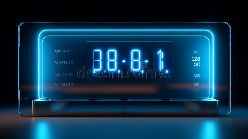 A High-resolution Digital Clock Counting Down To the Launch of a ...