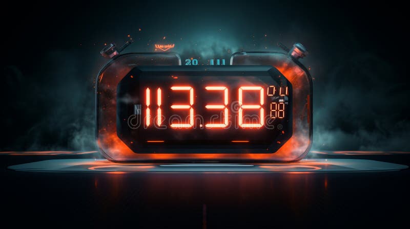A High-resolution Digital Clock Counting Down To the Launch of a ...