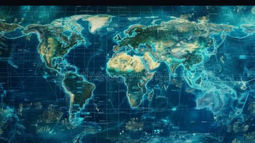 High-Resolution Digital Earth Map Interface Stock Photo - Image of ...