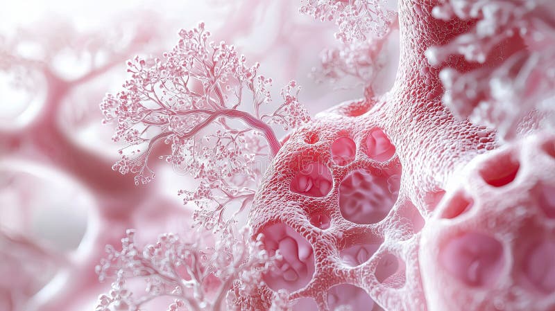 Highly Detailed Digital Cross-Section of Human Alveoli Stock ...