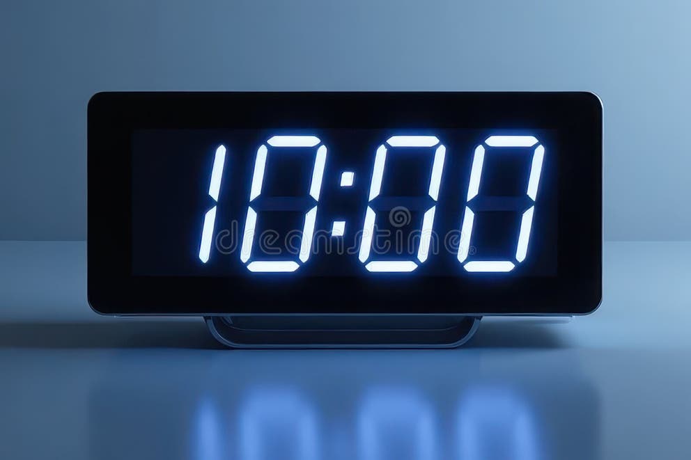 High-Resolution Digital LCD Clock Showing Hour and Minute Stock ...