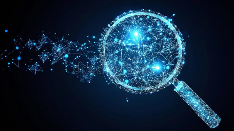 High Resolution Digital Magnifying Glass Symbolizing Internet Search ...