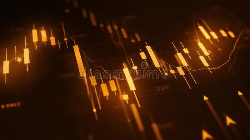 Market Pulse: Glowing Candlestick Charts in Motion Stock Footage ...