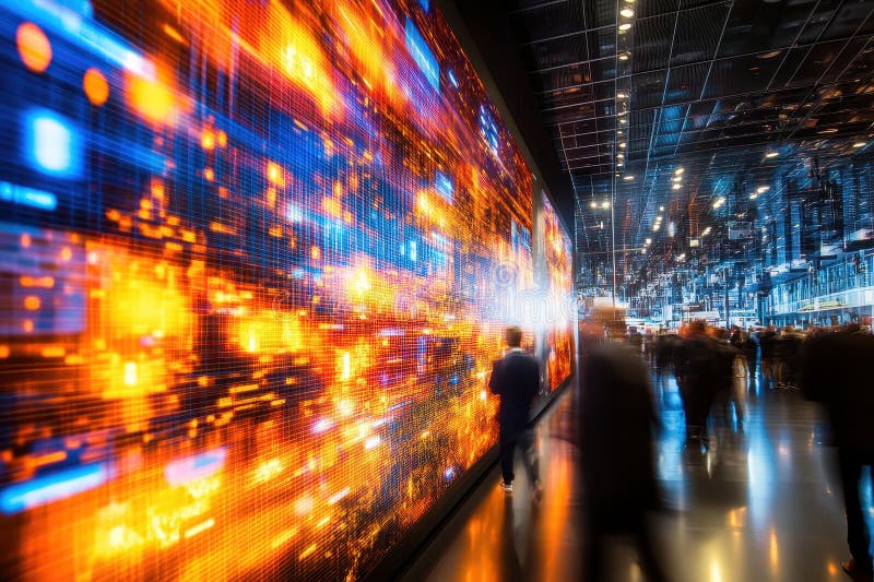 HighResolution Digital Signage in Modern Environment Stock Illustration ...